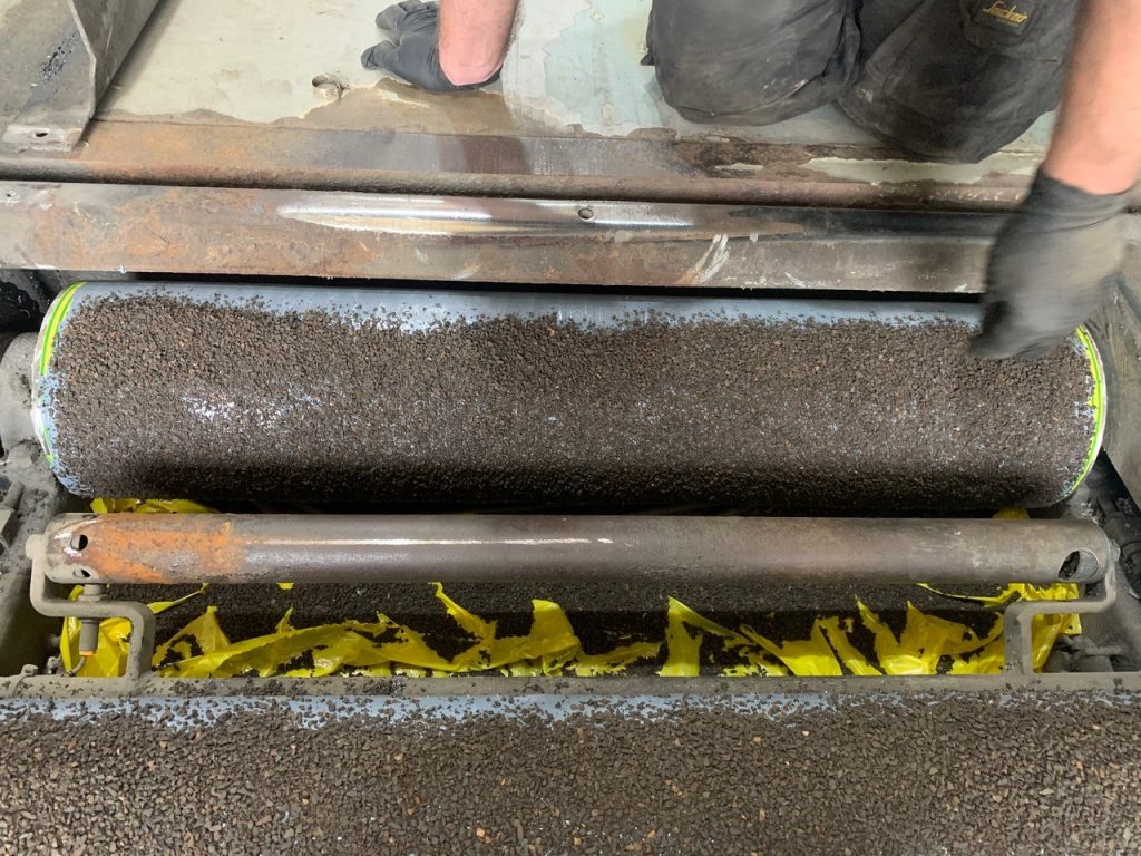 Brake Roller refurbishment using Zeroset WJ and Dynagrip