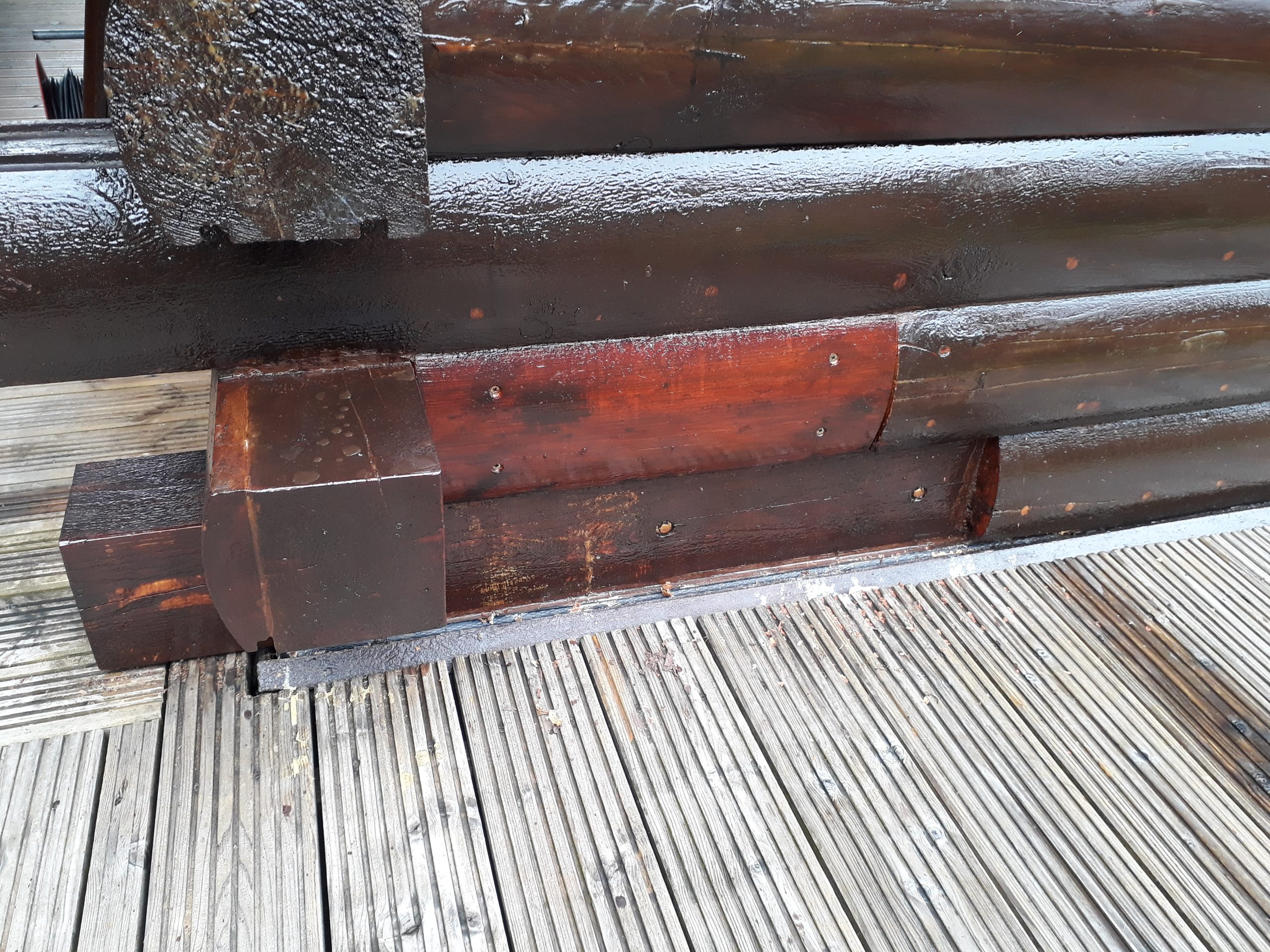 Corner repair prior to cladding - Rotafix